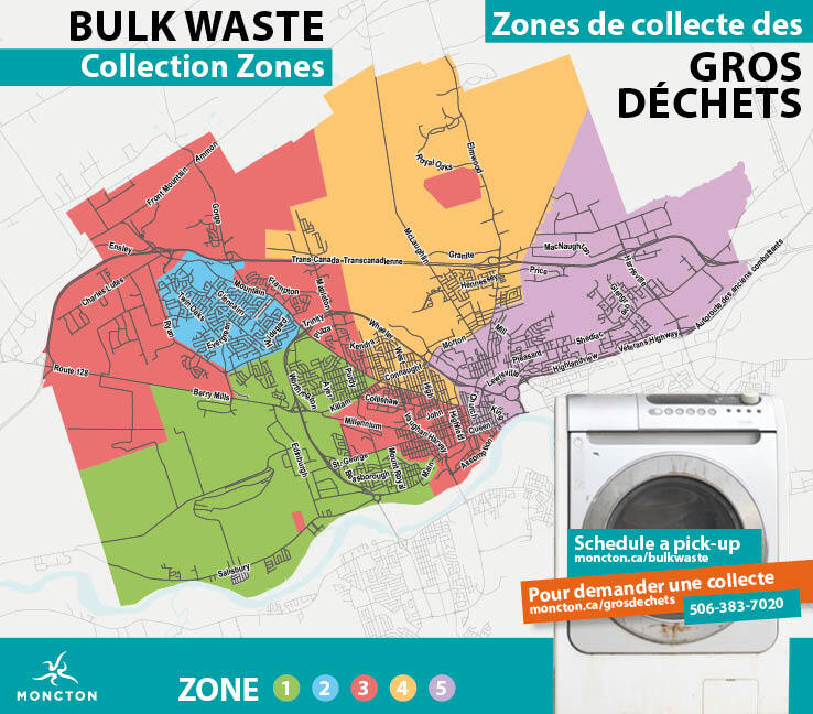 Bulk Waste Zone Map | City of Moncton